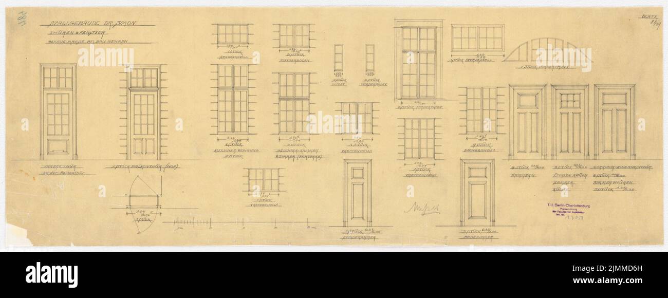 Messel Alfred (1853-1909), residential building Dr. E. Simon, Berlin ...