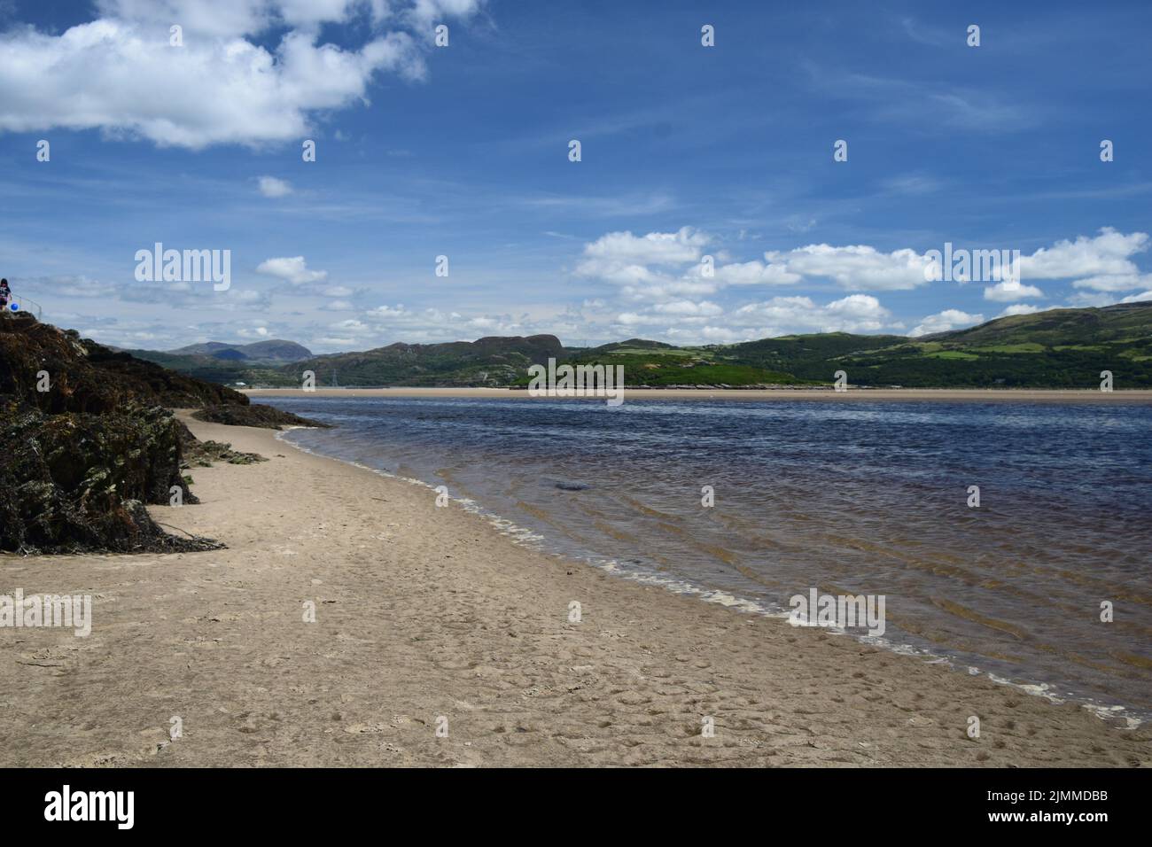 The Dwyryd estuary North Wales taken from the shore at Portmeirion as ...