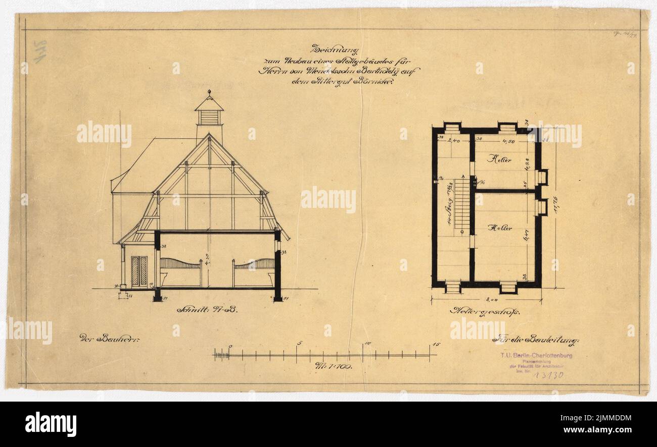 Messel Alfred (1853-1909), Gutshaus Mendelsohn-Bartholdy in Börnicke ...