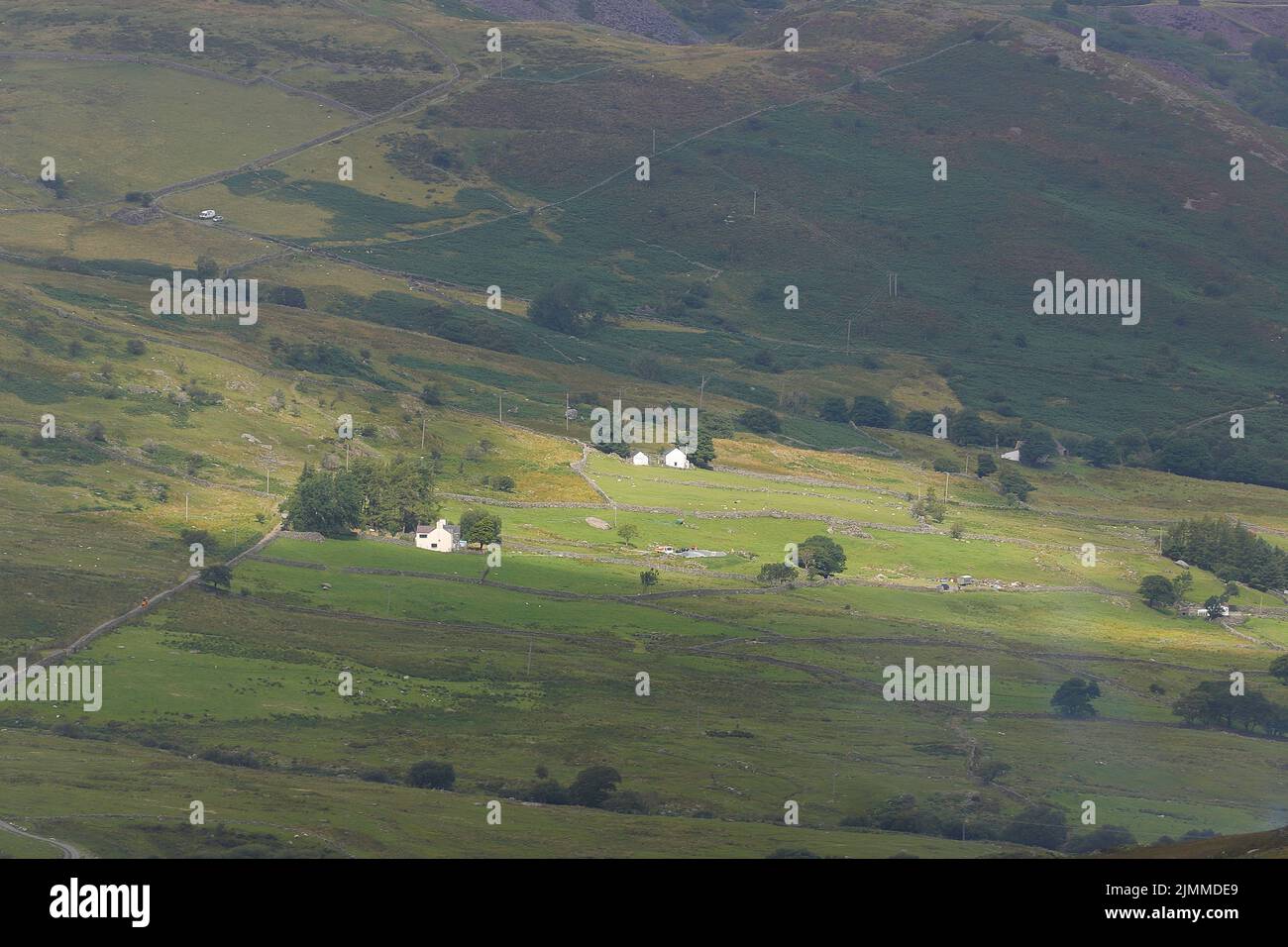 A view from Llanberis Path on the way to Snowdon mountain summit Stock ...