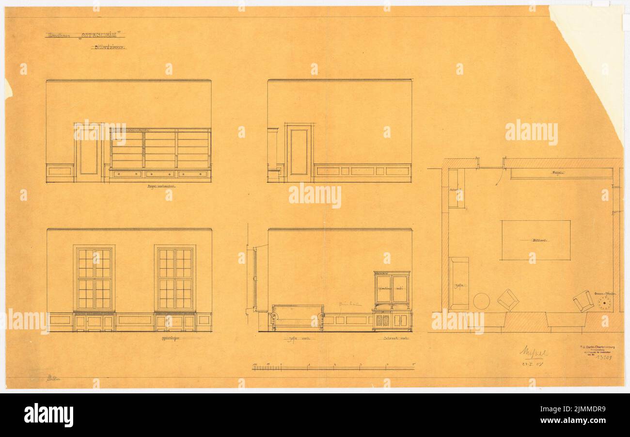 Messel Alfred (1853-1909), Landhaus Dr. Franz Oppenheim, Berlin-Wannsee ...