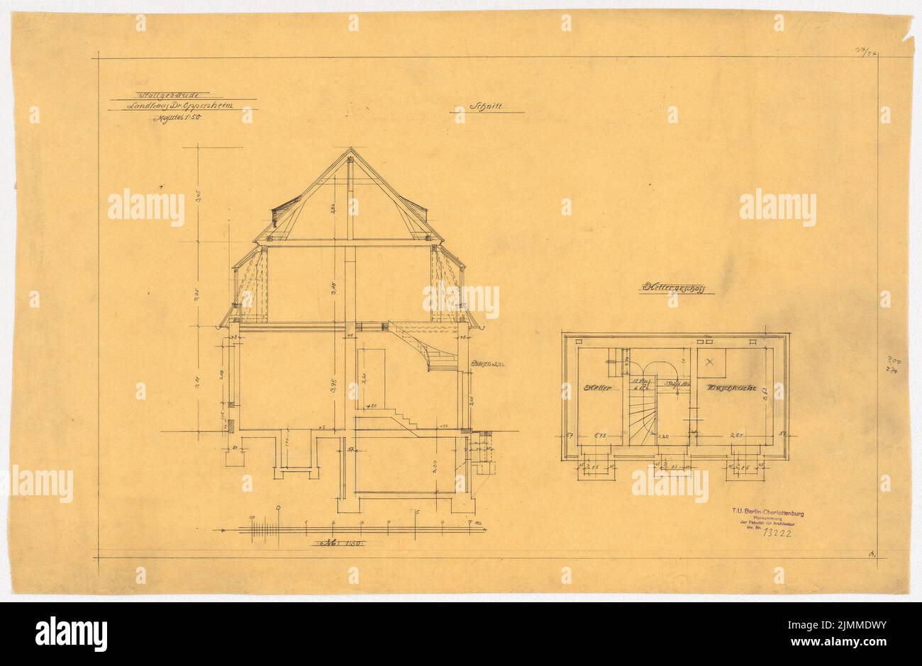 Messel Alfred (1853-1909), Landhaus Dr. Franz Oppenheim, Berlin-Wannsee ...