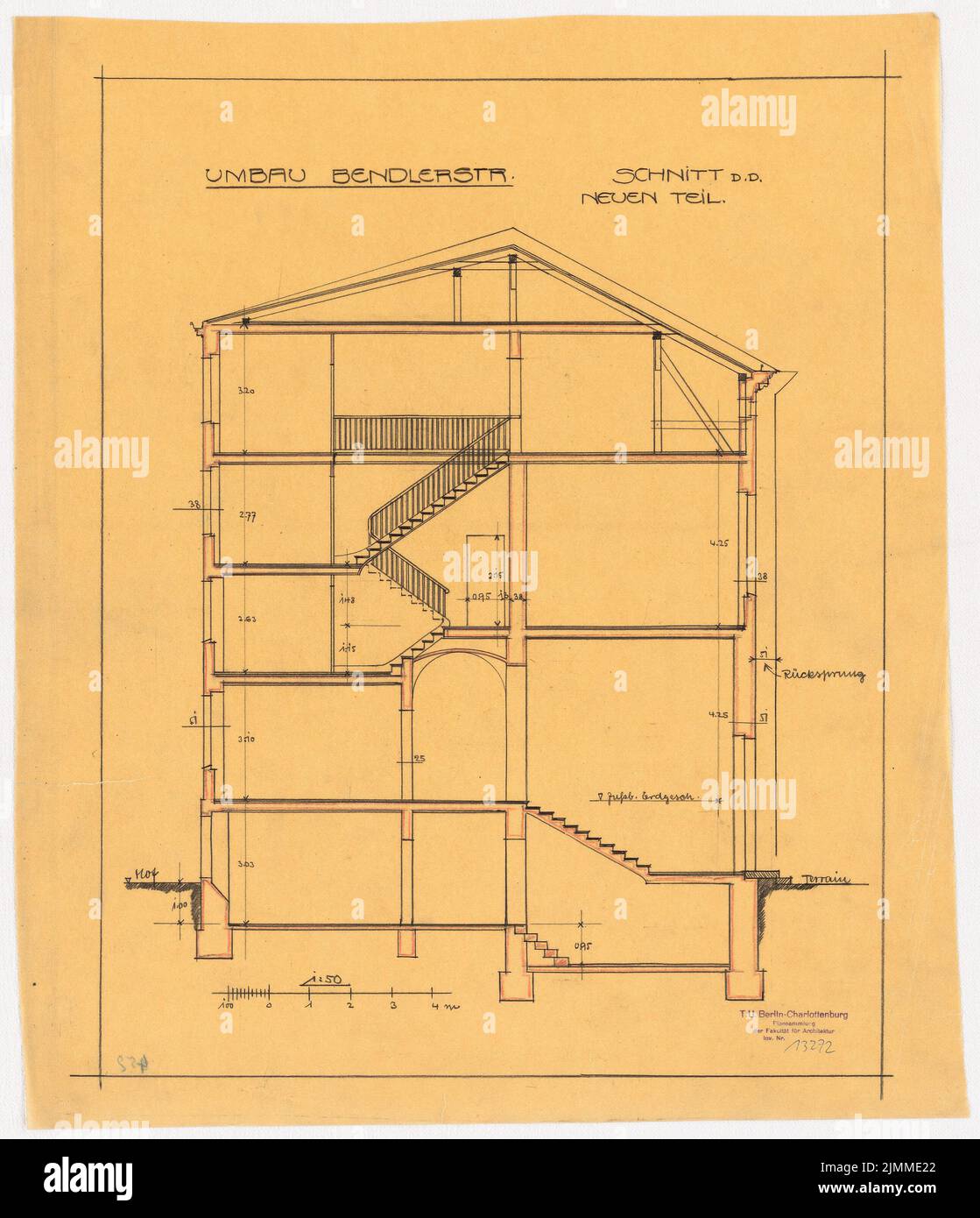 Messel Alfred (1853-1909), conversion of a house on Bendlerstrasse in ...