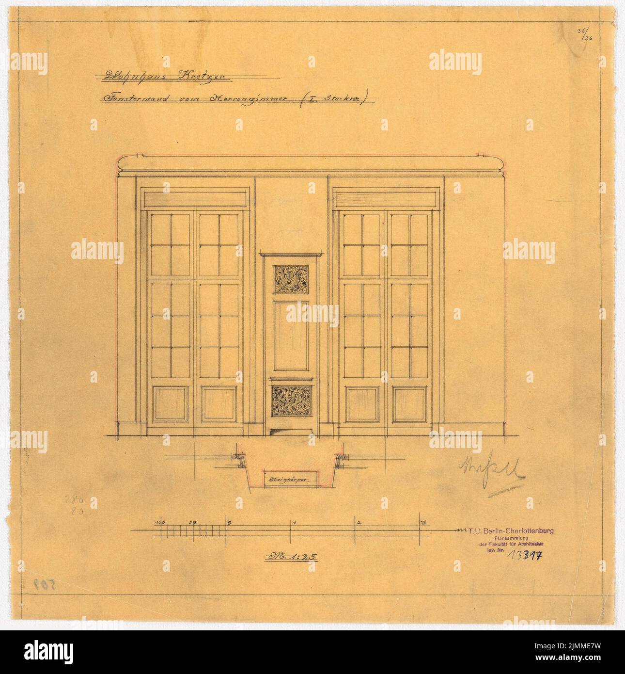 Messel Alfred (1853-1909), Villa E. Kretzer, Berlin (1906-1906), men's ...