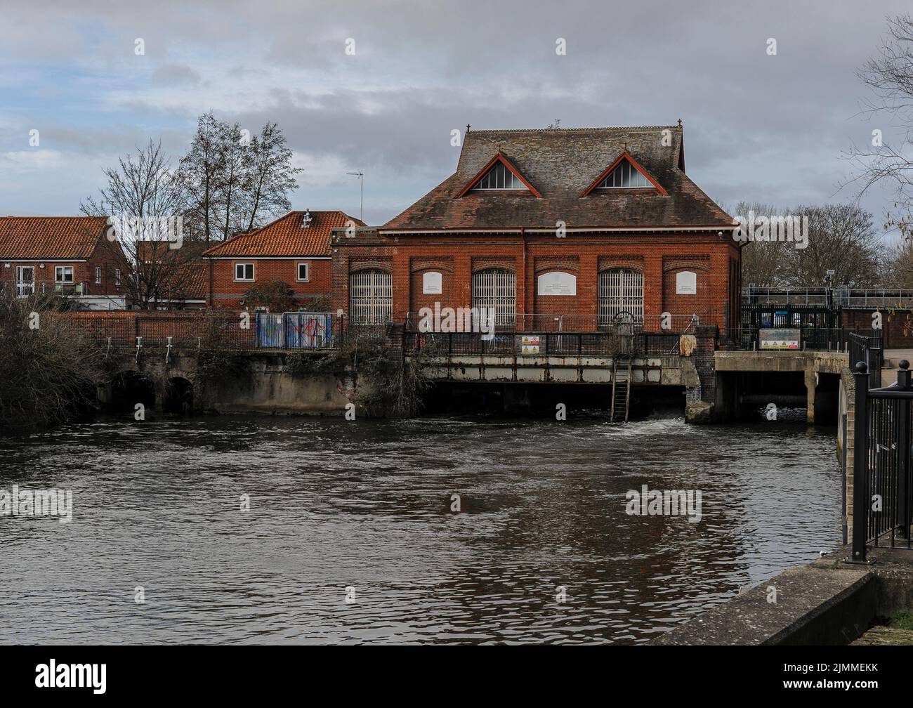 New Mills Sluice and old water powered air compressor station under ...