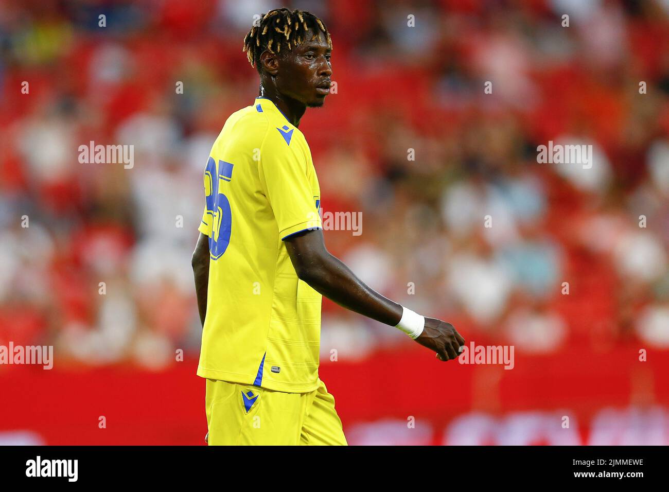 Momo Mbaye of Cadiz CF during the Antonio Trophy match between Sevilla ...