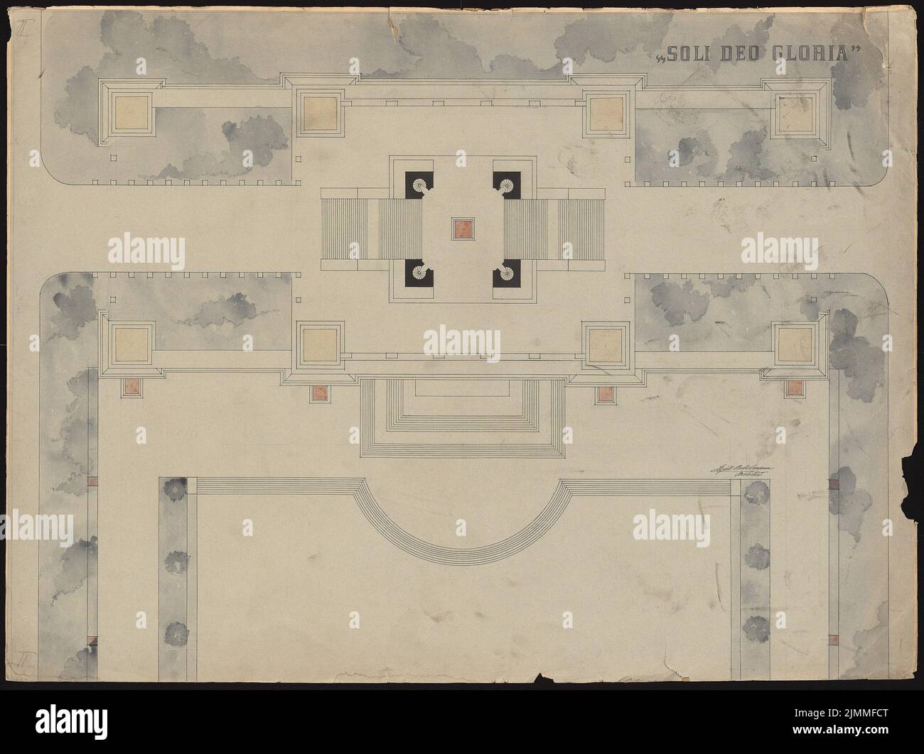 Neckelmann Skjold (1854-1903), Battle monument in Leipzig. Project II ...