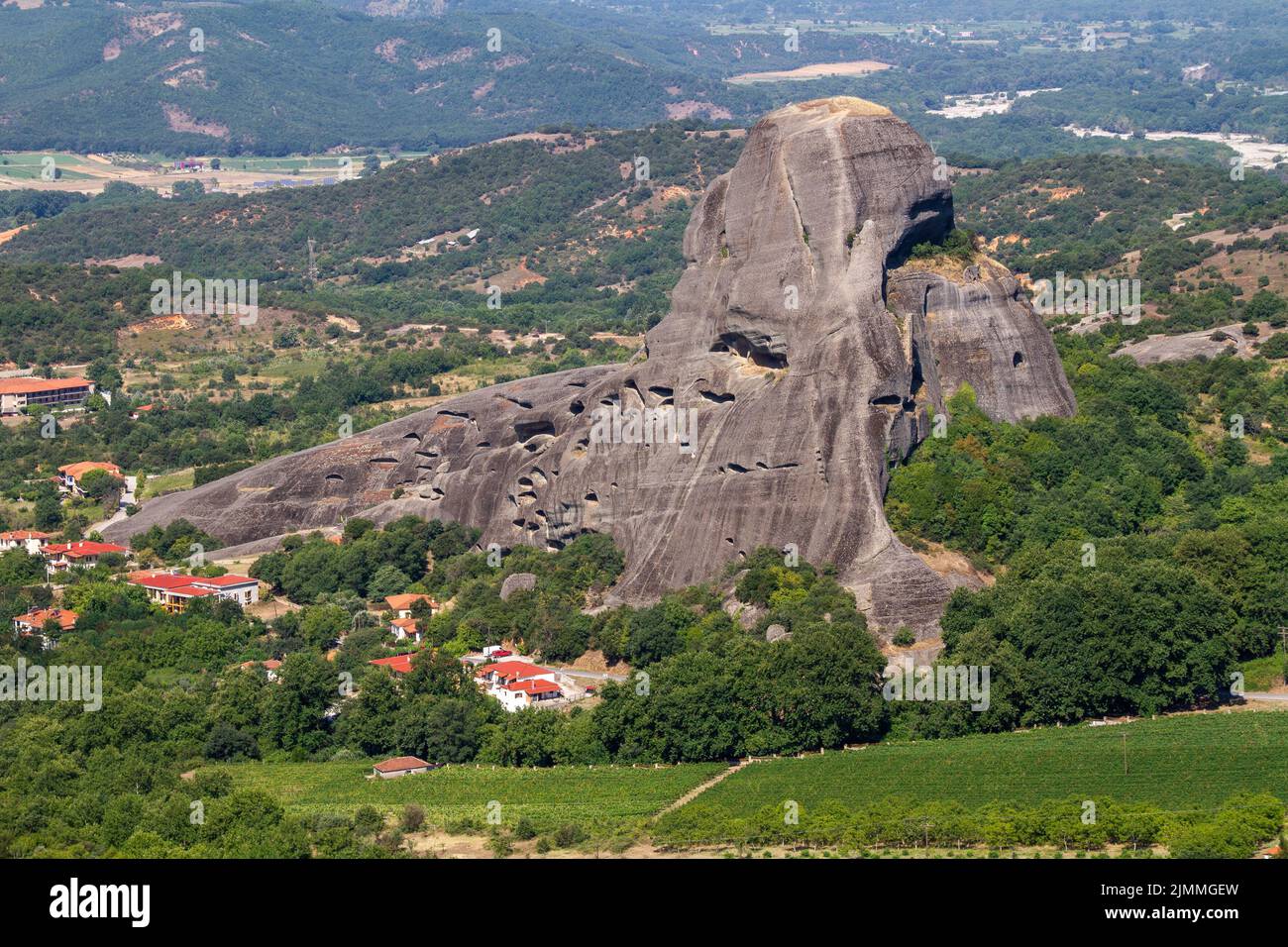 Kalambaka, Greece, July 23, 2022.Meteora is a geological formation in ...