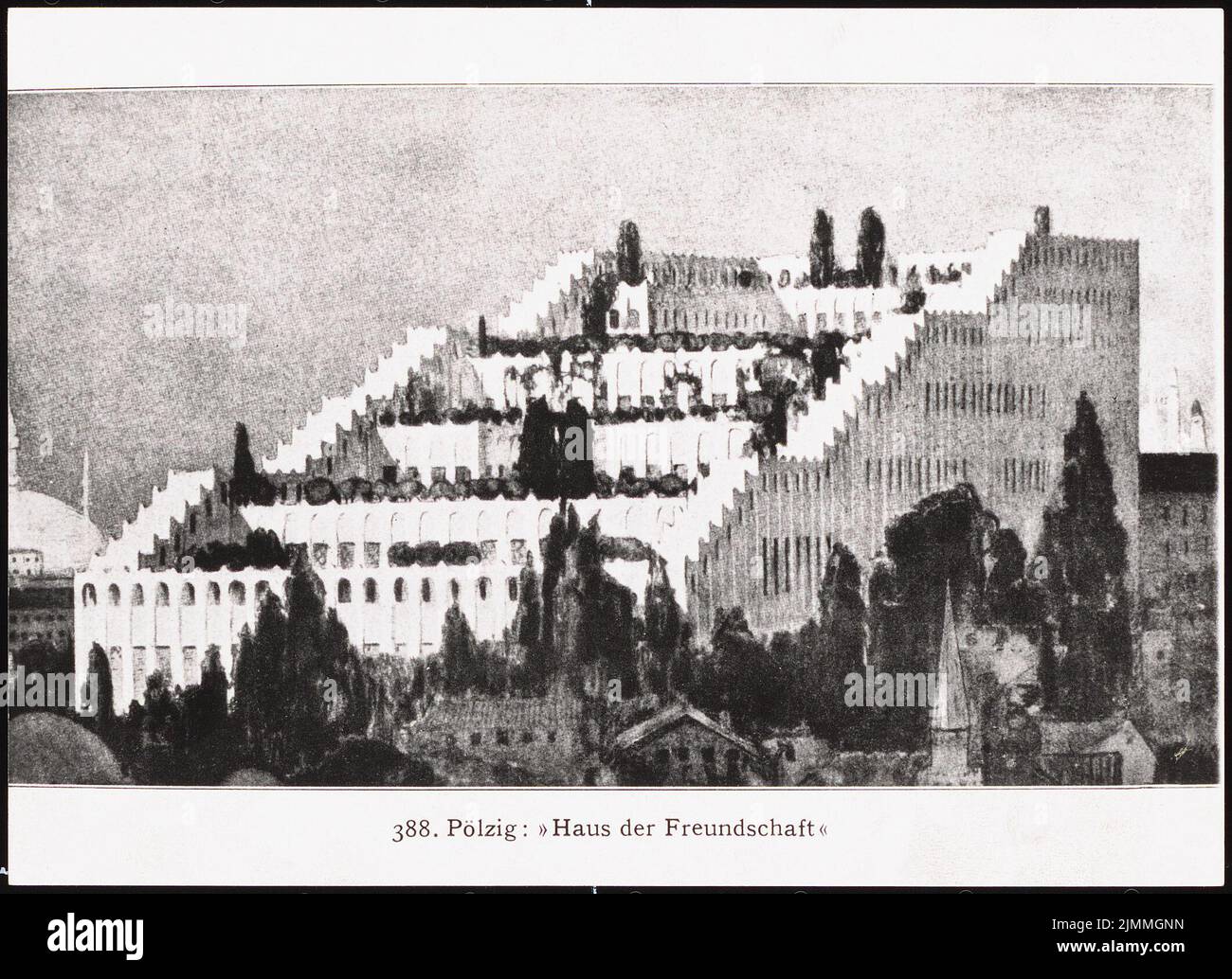 Poelzig Hans (1869-1936), House of Friendship, Istanbul (1916): View ...