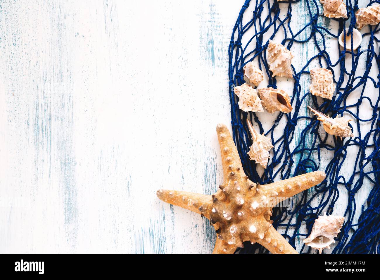 Composition marine elements with copyspace Stock Photo - Alamy