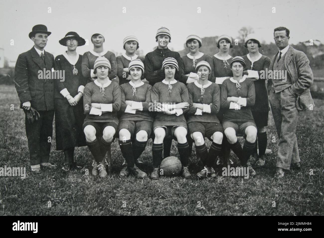 Plymouth Ladies Football/ Soccer team 1920. Their coach and Manager, F ...