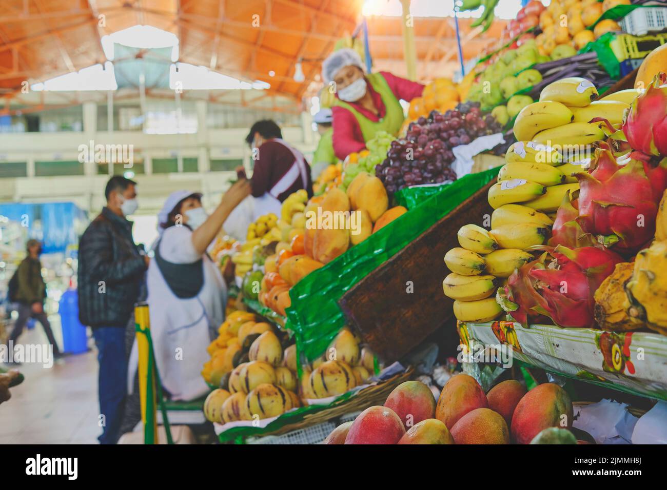 Arequipa, Peru - Aug, 2022: Fresh fruit and vegetable produce on sale ...