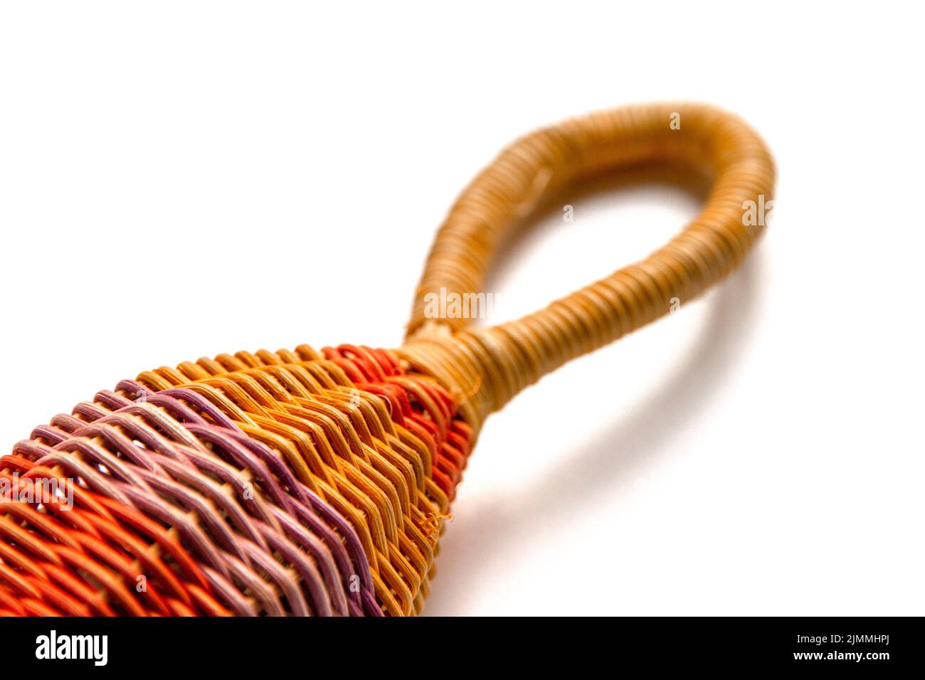 Traditional colorful braided caxixi isolated on white Stock Photo - Alamy