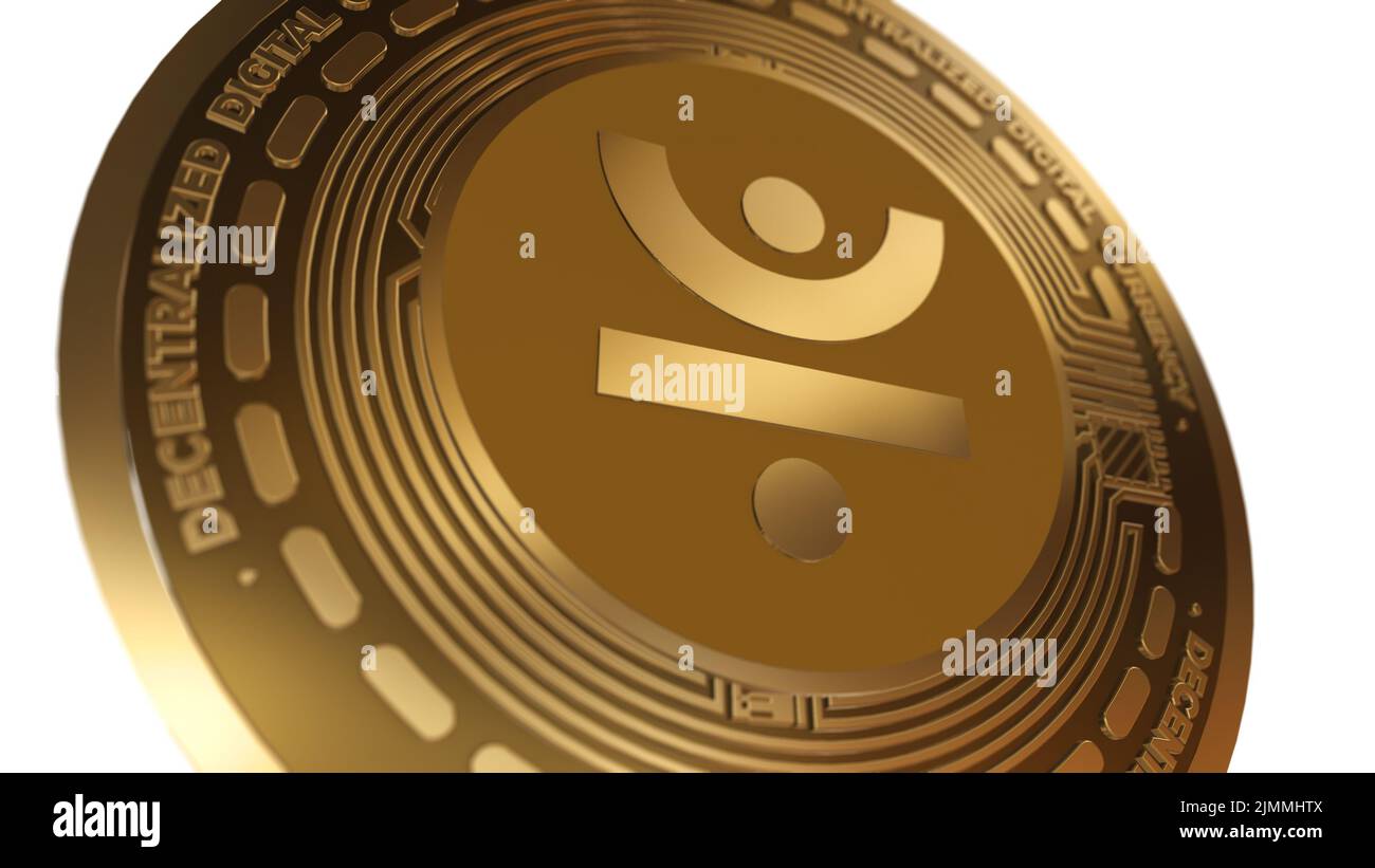 Golden Cryptocurrency of JUST JST Sign Isolated on a White Background ...