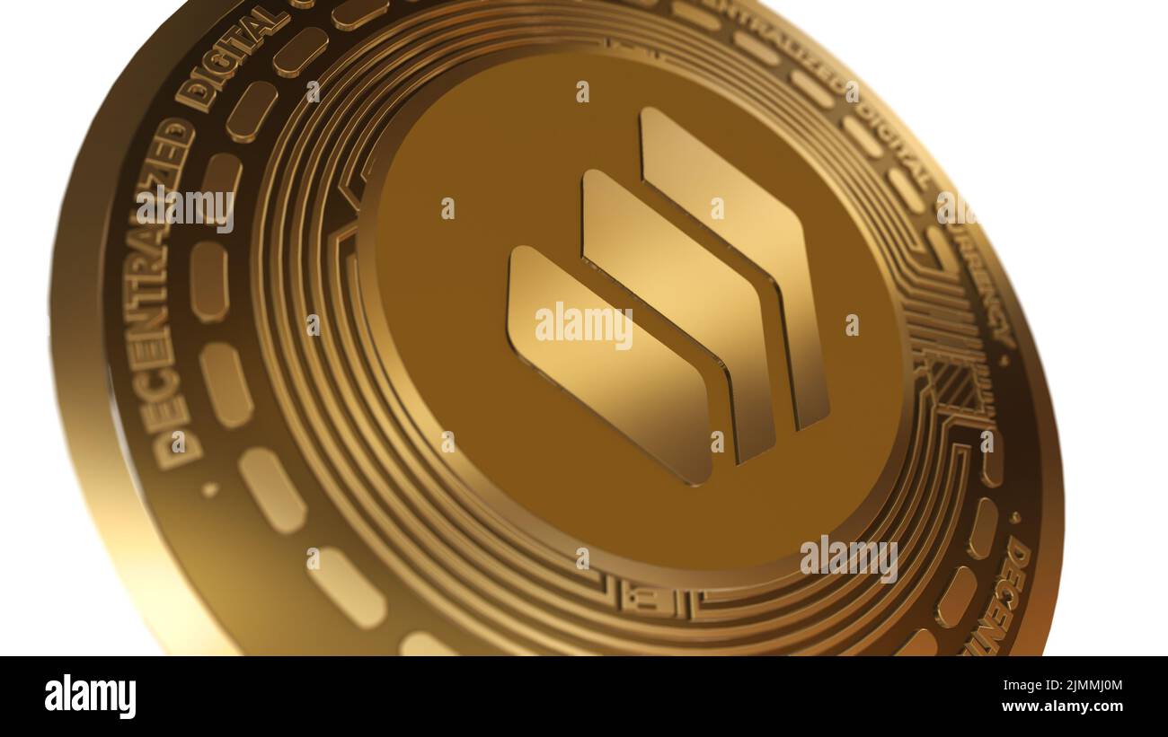Golden Cryptocurrency of Compound COMP Sign Isolated on a White ...