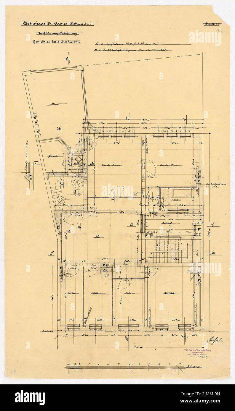Messel Alfred (1853-1909), residential building Arons, Berlin (1899 ...