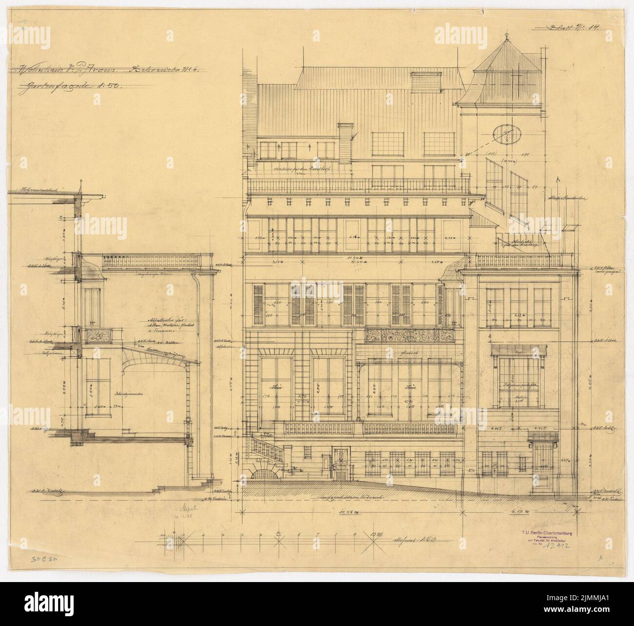 Messel Alfred (1853-1909), Arons residential building, Berlin (1899 ...