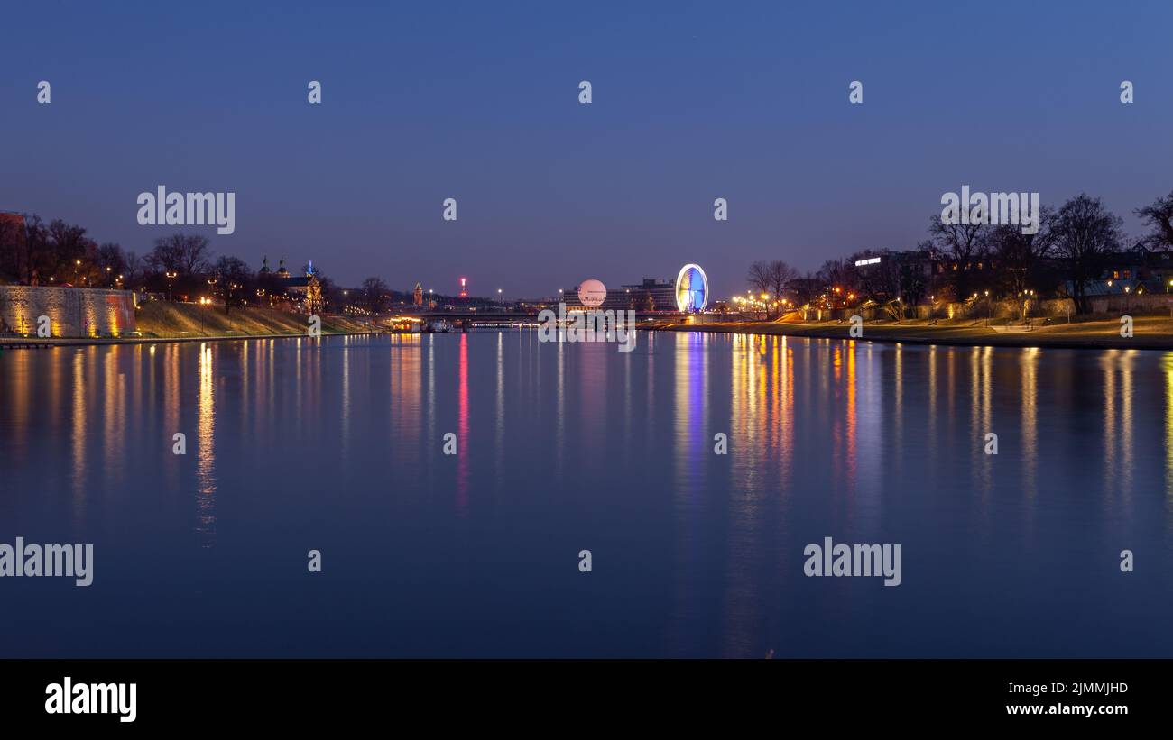 Krakow, Poland 14 March, 2022: The landscape of the city of Krakow on ...