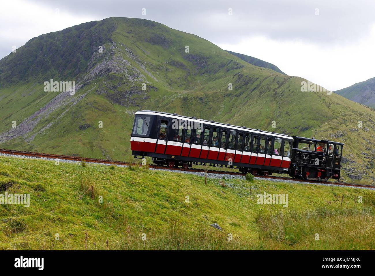 Train on snowdon mountain railway hi-res stock photography and images ...