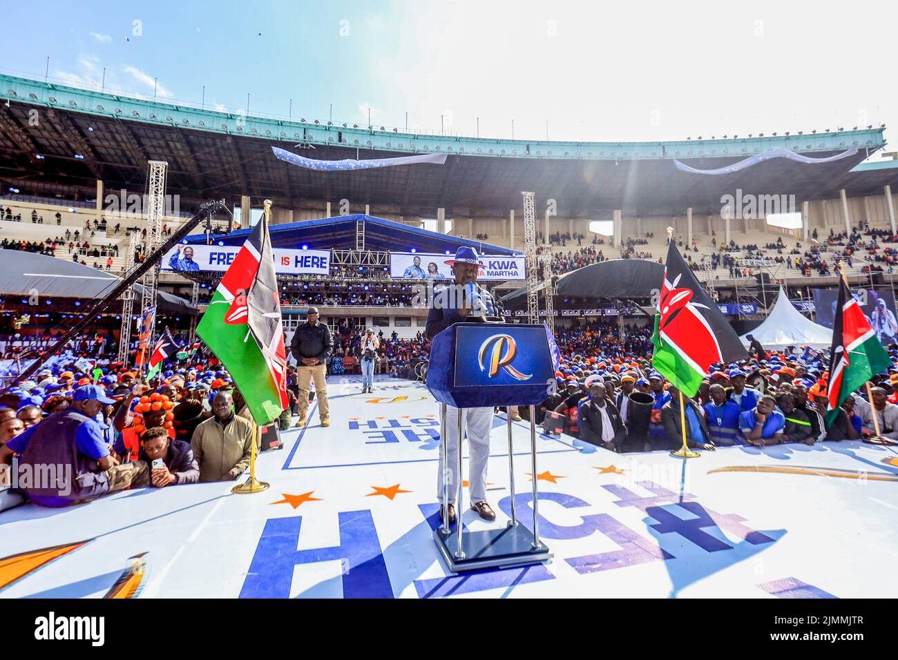 The Azimio la Umoja One Kenya presidential candidate Raila Odinga gives ...