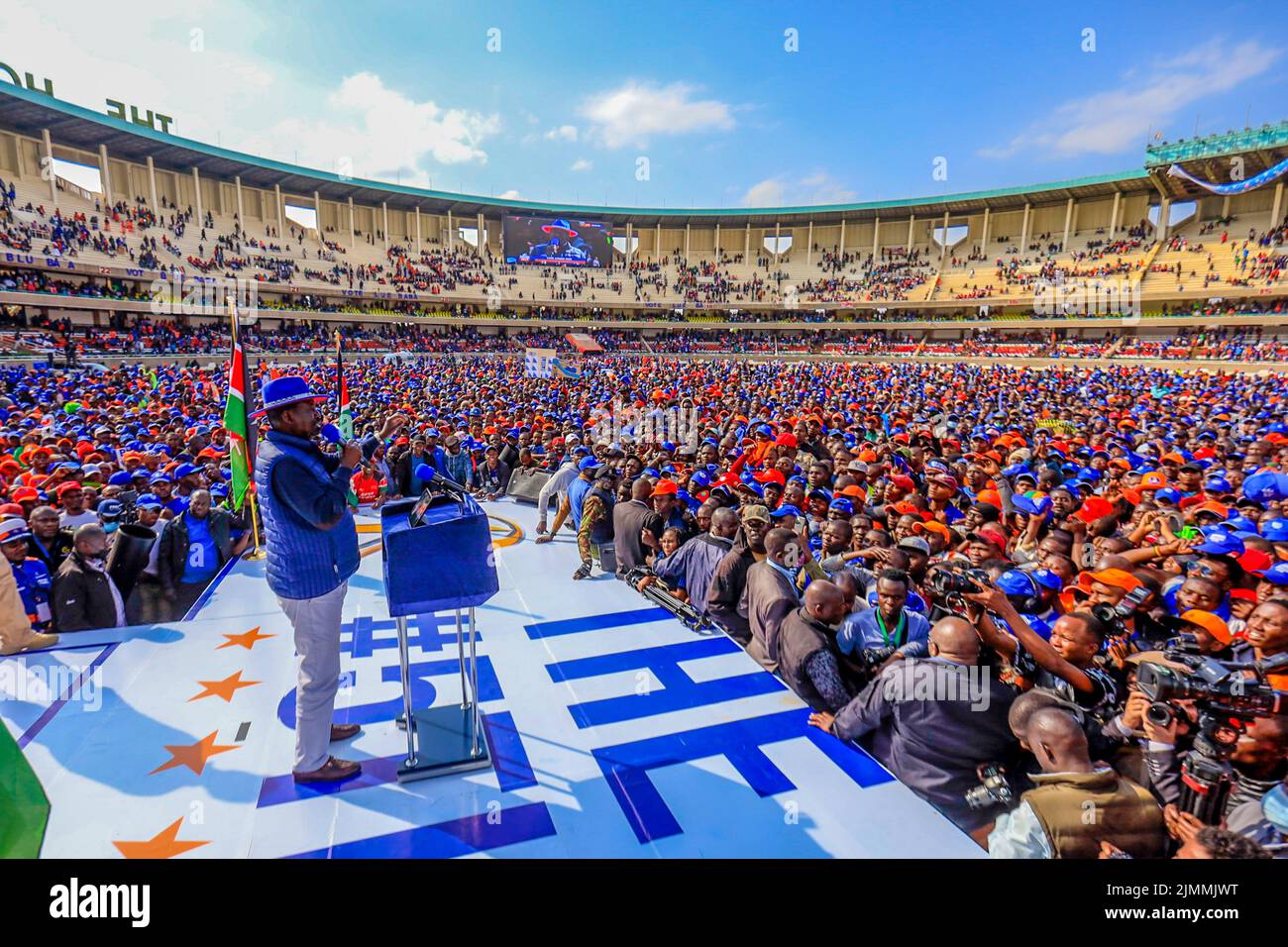 The Azimio la Umoja One Kenya presidential candidate Raila Odinga gives ...