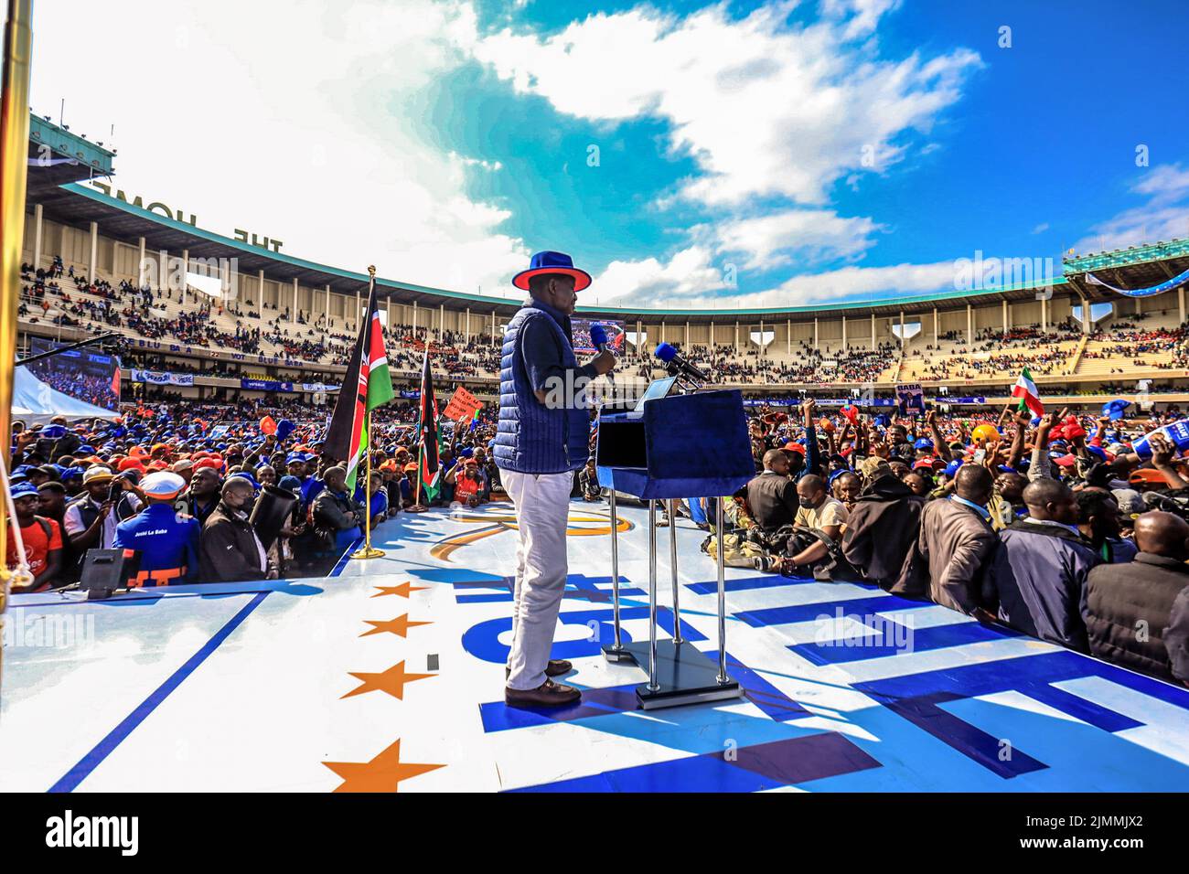 The Azimio la Umoja One Kenya presidential candidate Raila Odinga gives ...