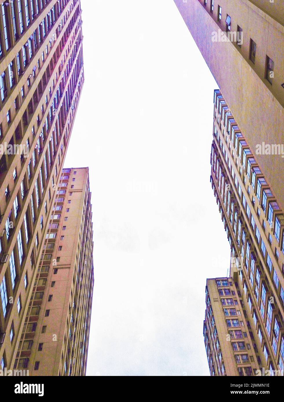 A low angle of modern buildings in daylight Stock Photo - Alamy