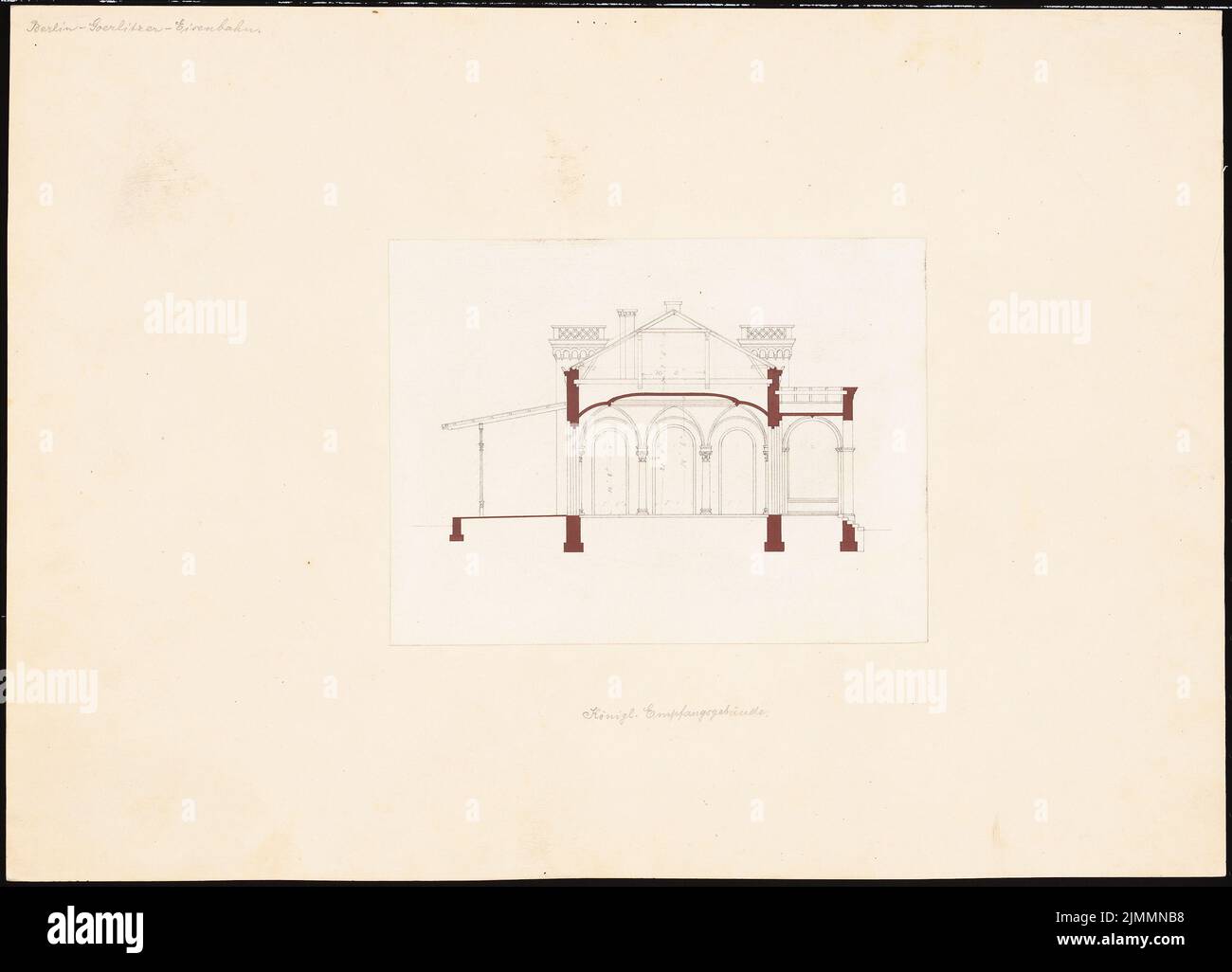 Orth August (1828-1901), reception building of the Halbe station of the ...