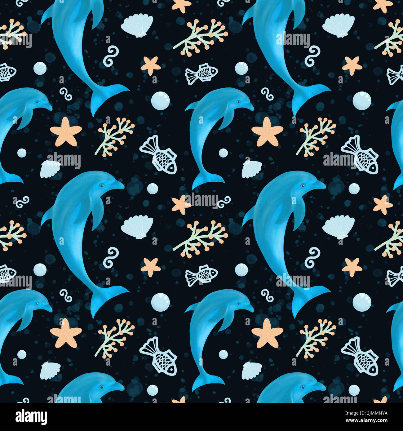 Dolphin pattern hi-res stock photography and images - Alamy