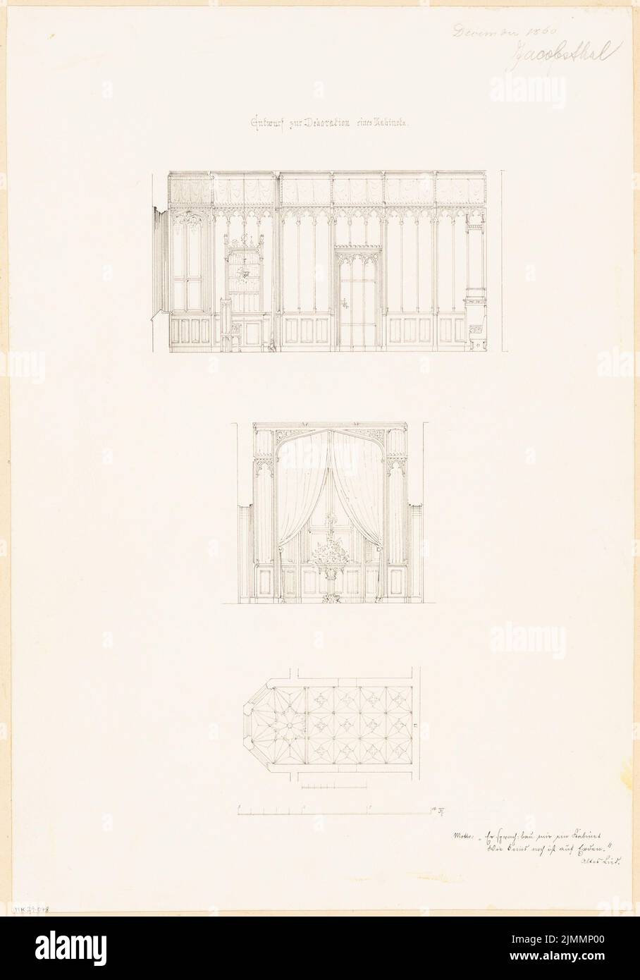Jacobsthal Johann Eduard (1839-1902), paneling of a cabinet. Monthly ...