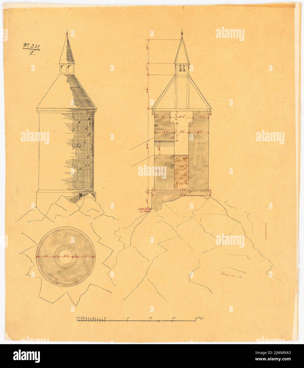 Orth August (1828-1901), Castle of Dr. Strousberg, Zbirow. Conversion ...