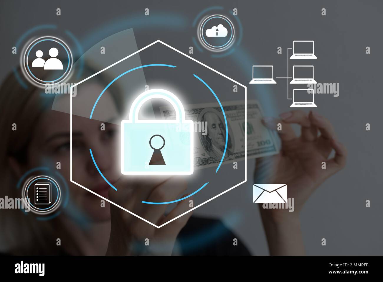 virtual icon protection, lock. Personal Data Protection Stock Photo - Alamy