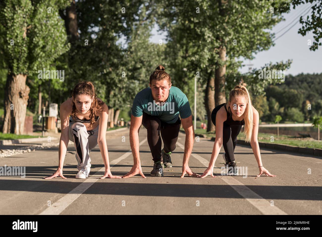 Young friends ready run Stock Photo - Alamy Young friends ready run Stock Photo - Alamy