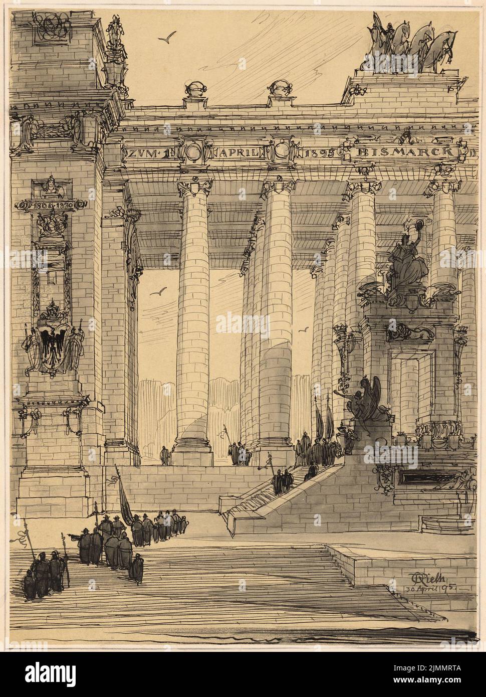 Rieth Otto (1858-1911), memorial architecture for Bismarck (April 30 ...