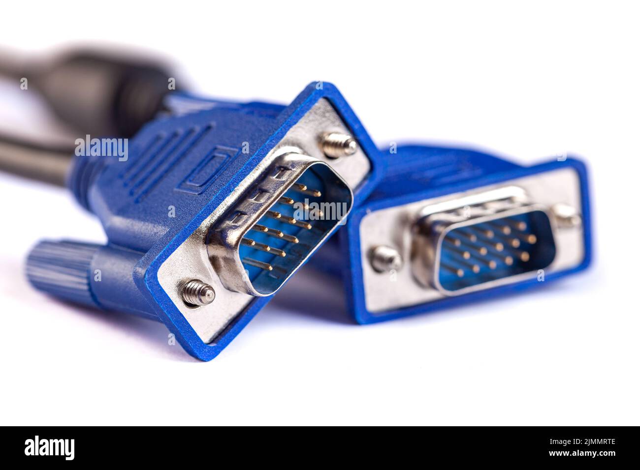 VGA plug isolated on white background with clipping path. Technology ...