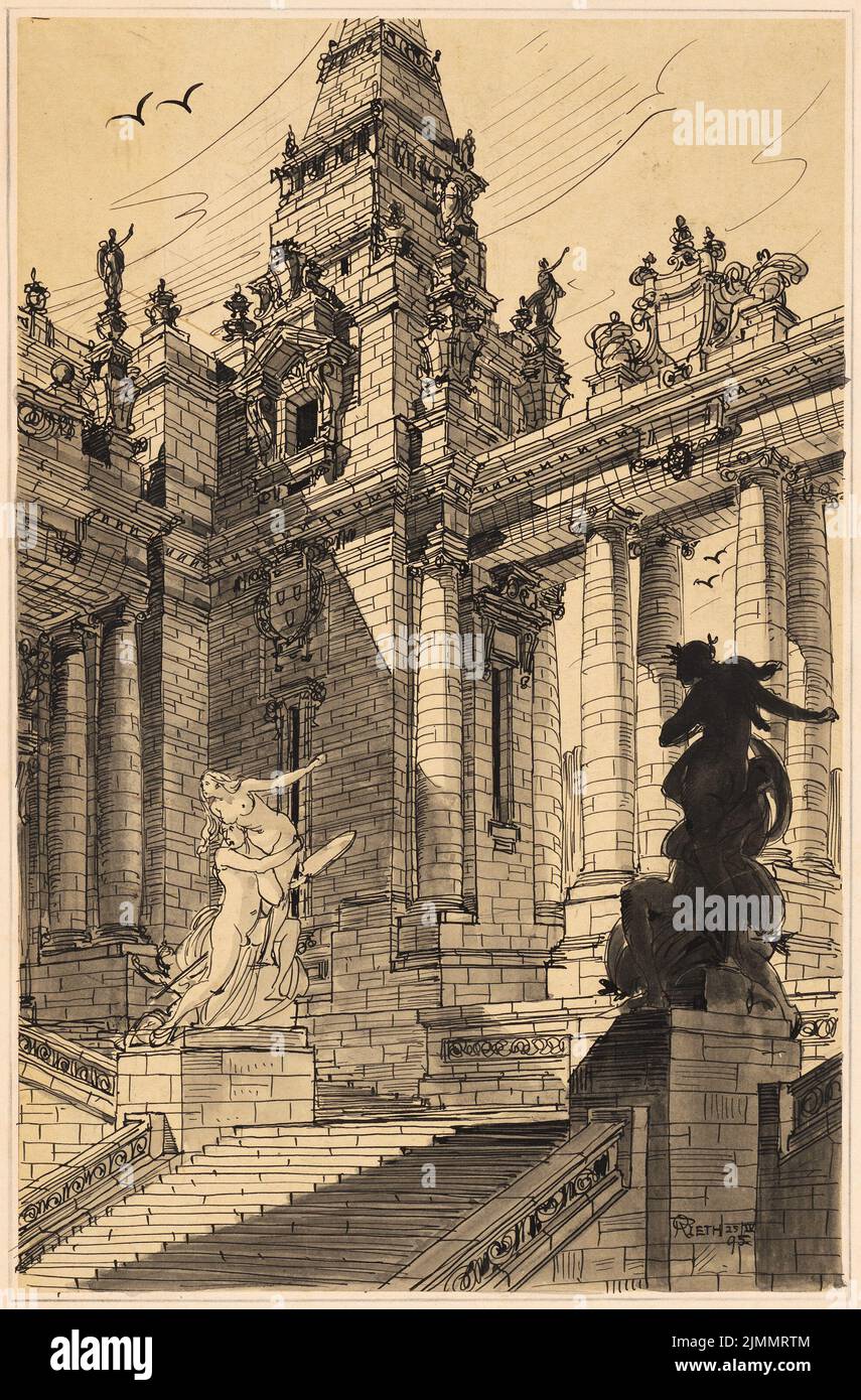 Rieth Otto (1858-1911), memorial architecture for Bismarck (April 25 ...