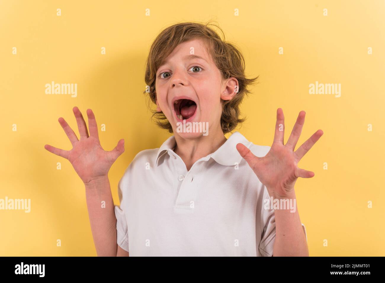 Children kid screaming happy expression hi-res stock photography and ...