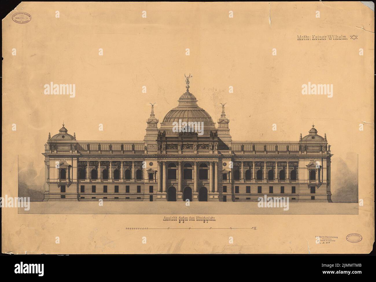 Boldt & Frings, Reichstag, Berlin (1882): View against Königsplatz 1: ...