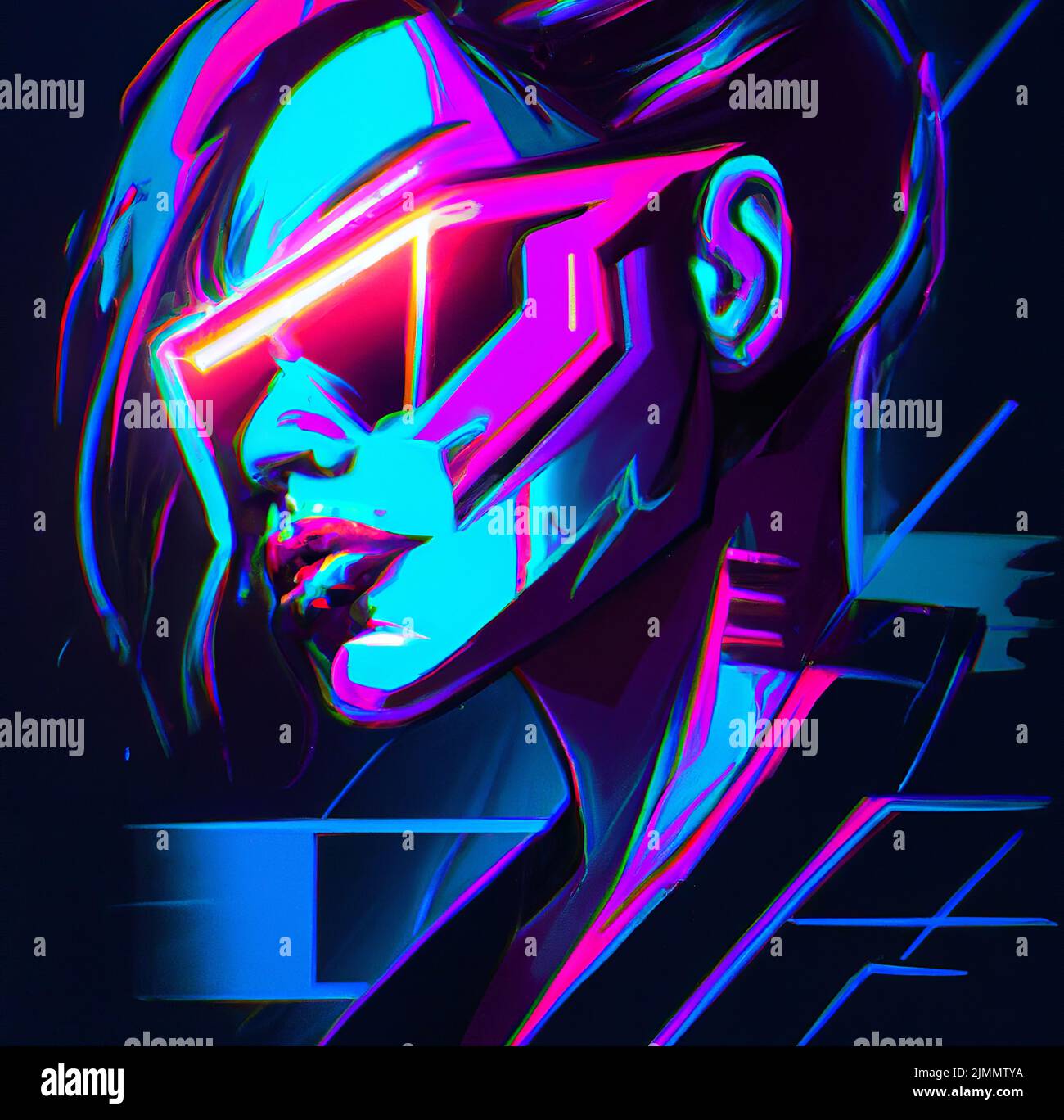 Cyberpunk girl hi-res stock photography and images - Alamy
