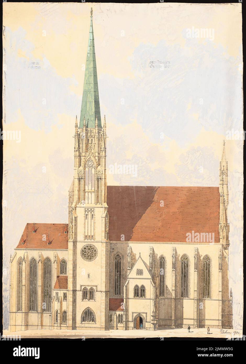 Dimm Ludwig (1849-1928), tower to the cathedral, Brno (1901 ...