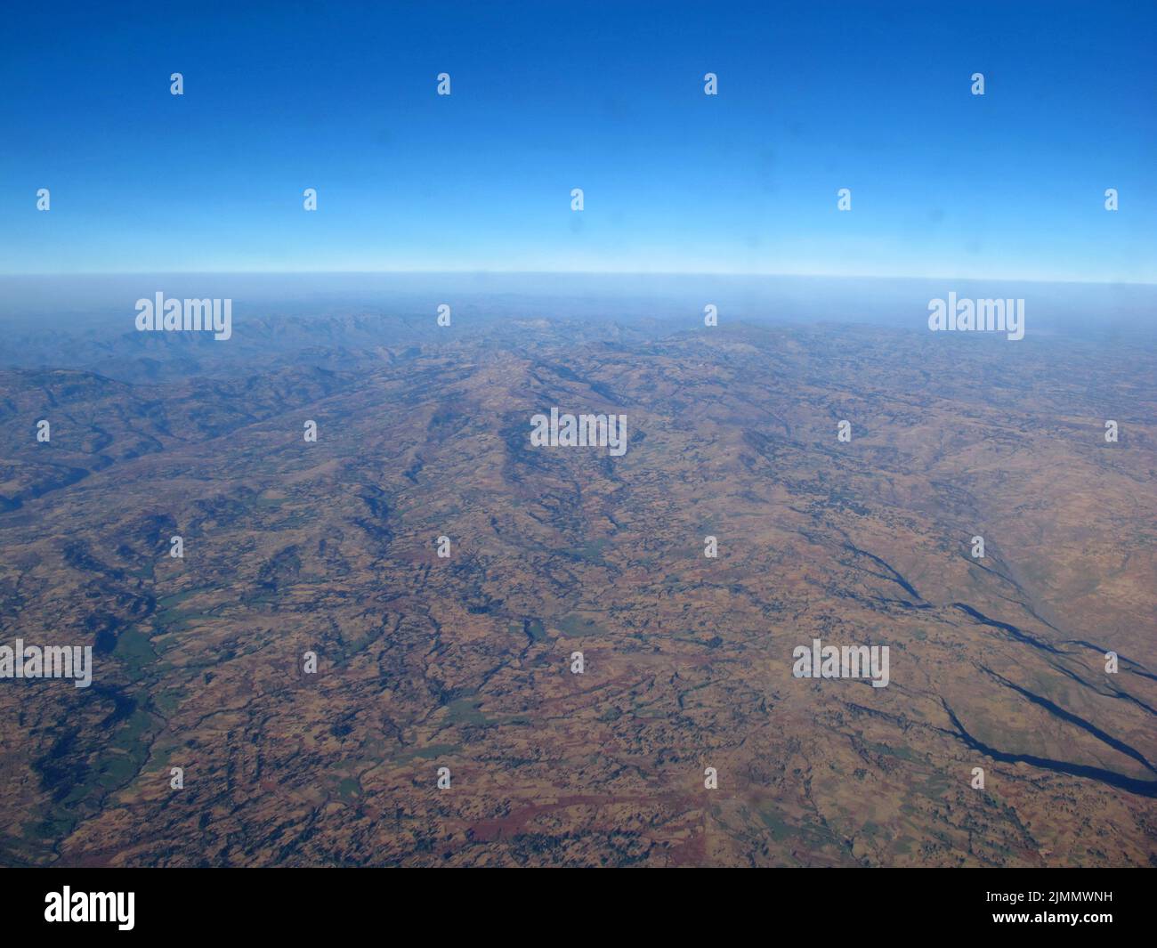 The view of Ethiopia from the airplane Stock Photo - Alamy