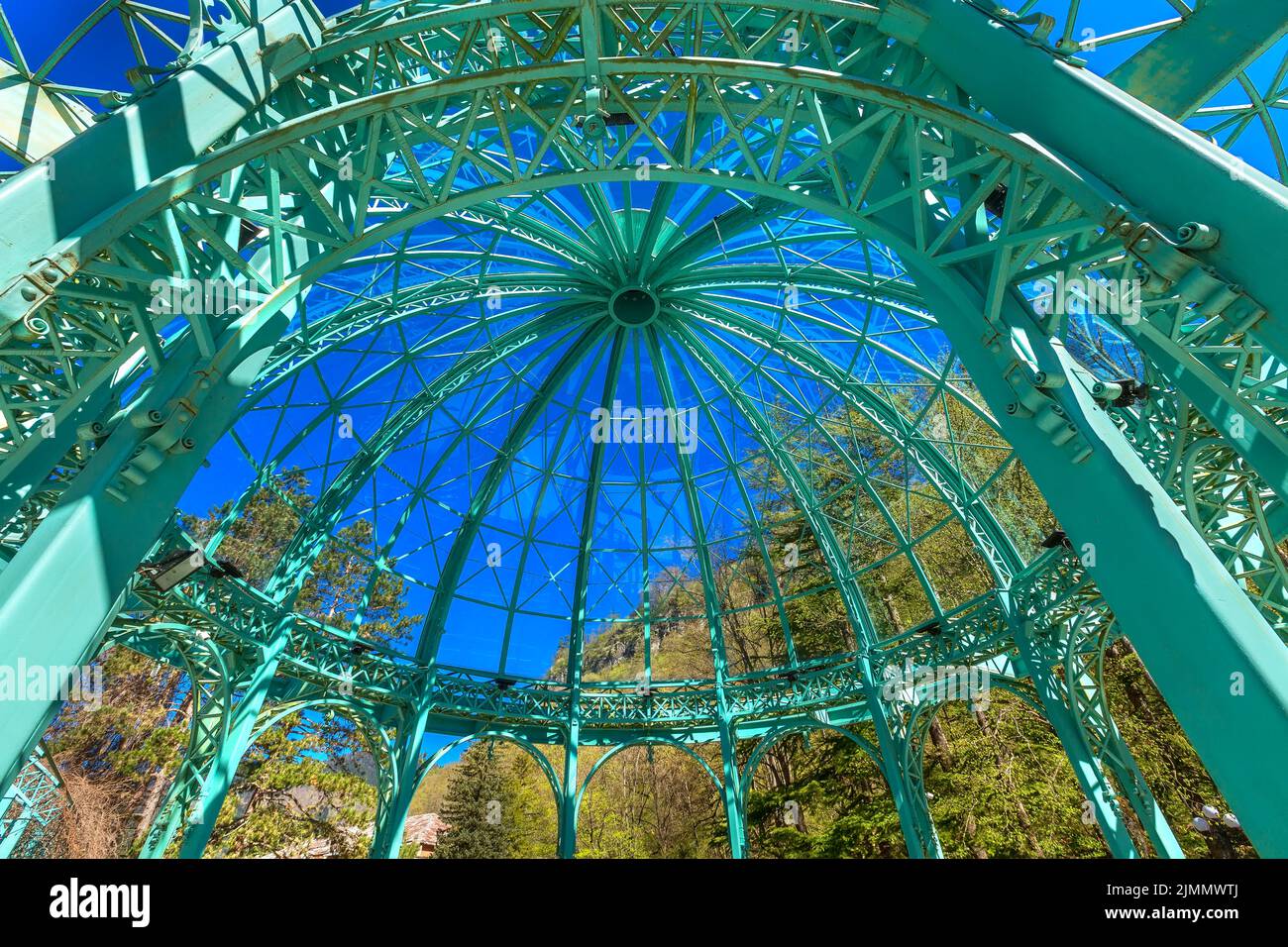 Borjomi hot water spring dome, Georgia Stock Photo - Alamy