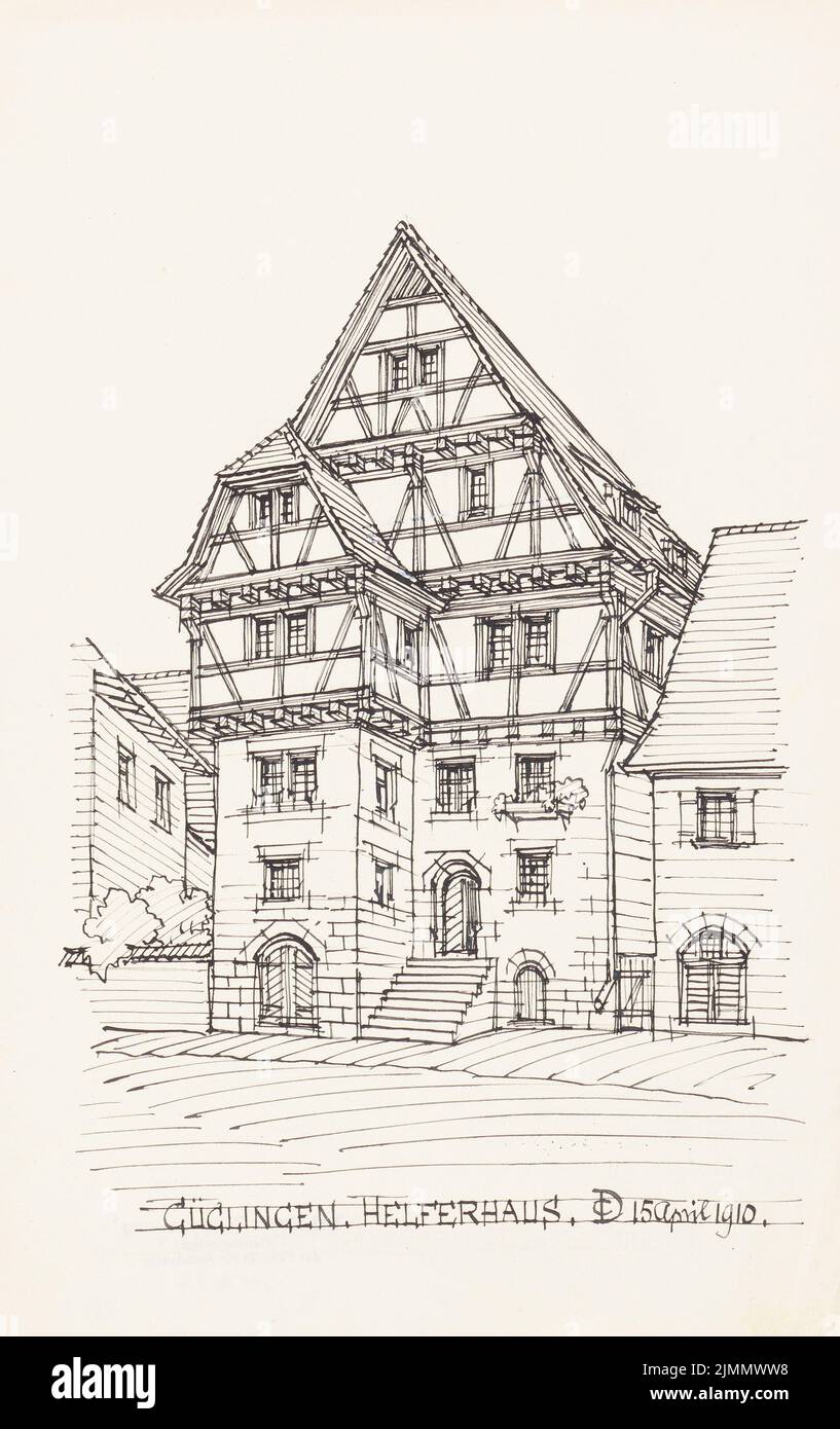 Dollinger Conrad (1840-1925), Güglingen (April 15, 1910): Perspective ...