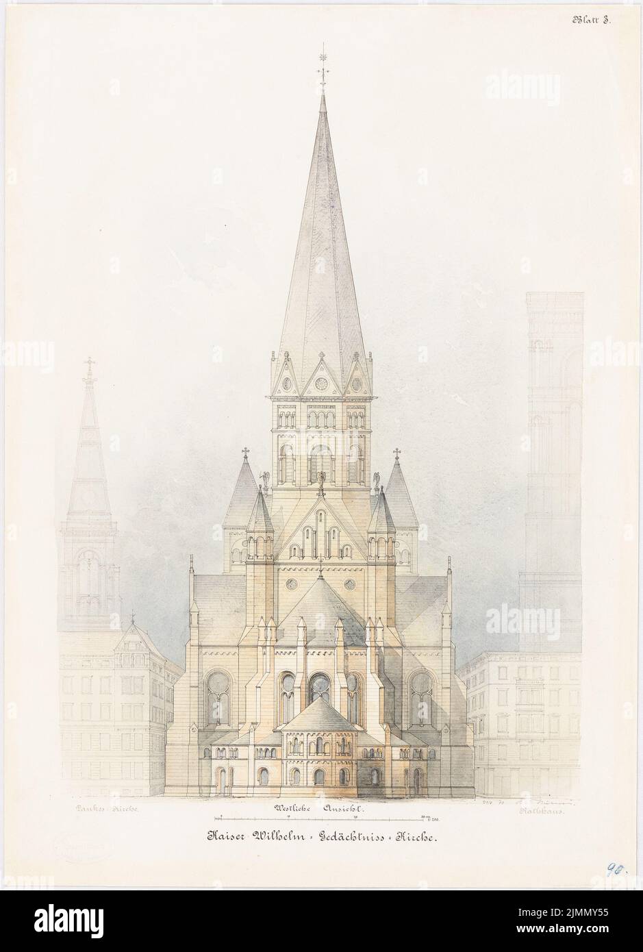 Kühn Bernhard (1838-1917), Kaiser-Wilhelm Memorial Church in Berlin ...