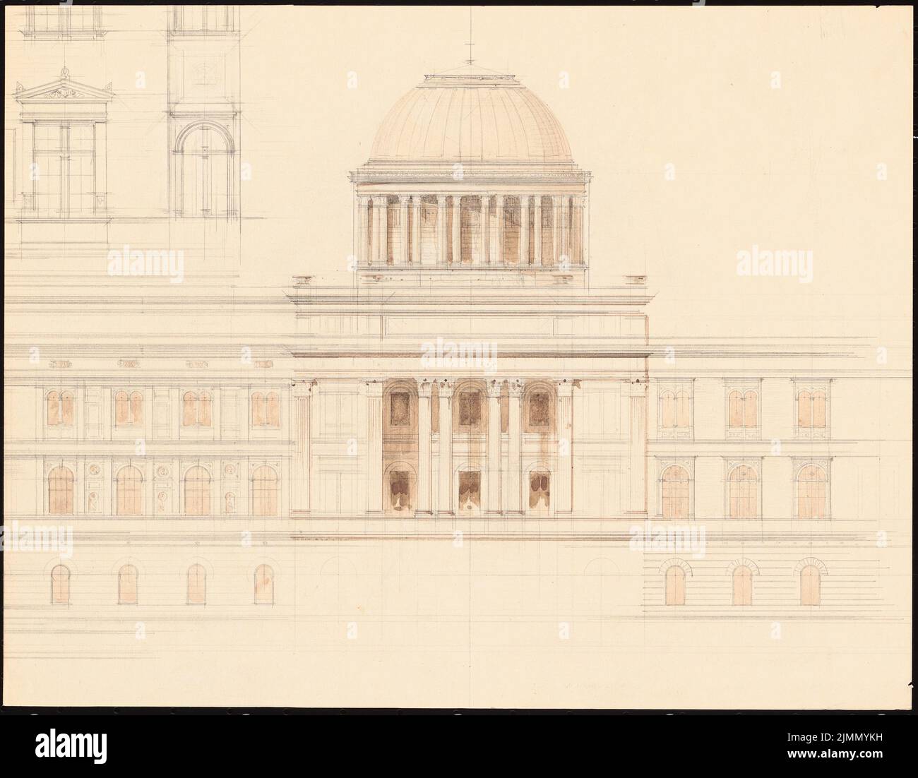 Lange Emil (1841-1926), Reichstag, Berlin. (?) (1872): Plan content N.N ...