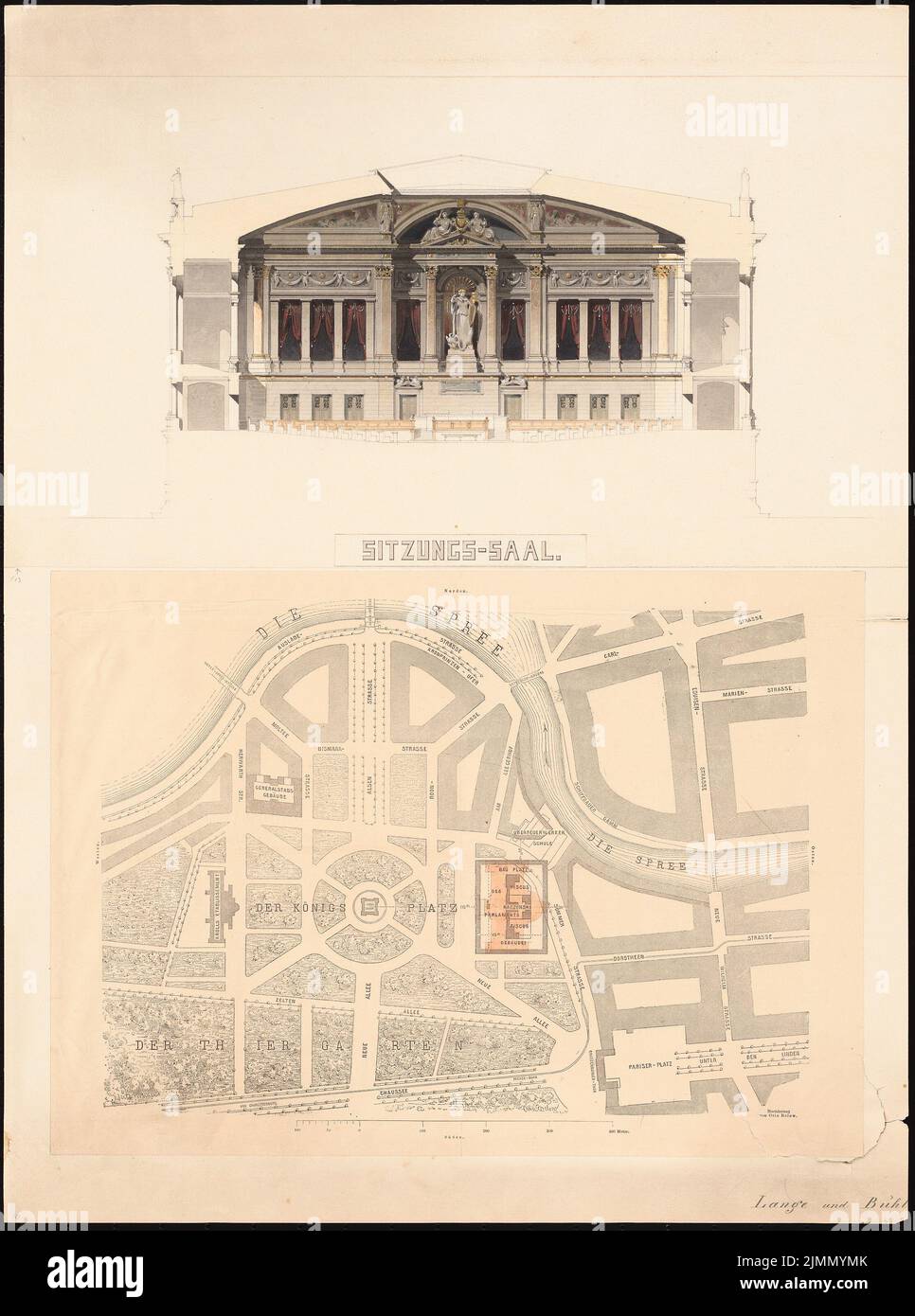 Lange Emil (1841-1926), Reichstag, Berlin (1872): Image 1: cross ...