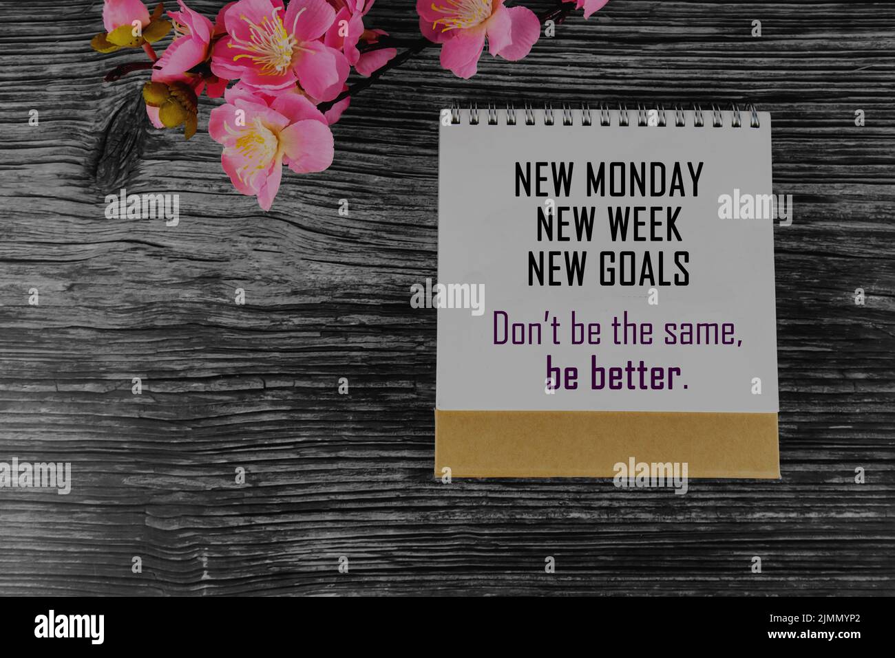 Positive business motivational message on calendar cover - New Monday ...