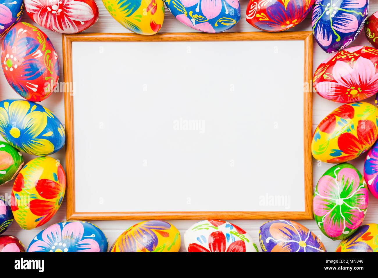 Frame collection easter eggs Stock Photo - Alamy