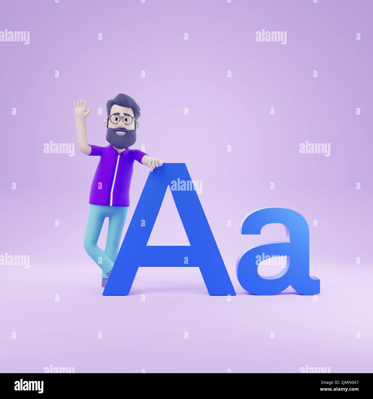 3D Man Typography Design Type Graphic Element Calligraphy Stock Photo ...