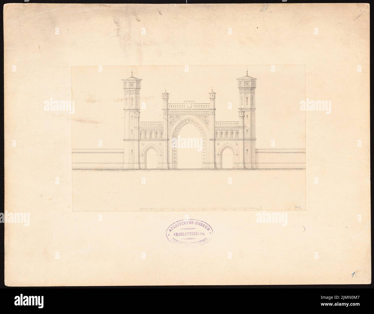 Holz Wilhelm Ferdinand (1799-1873), gate building (without date): View ...